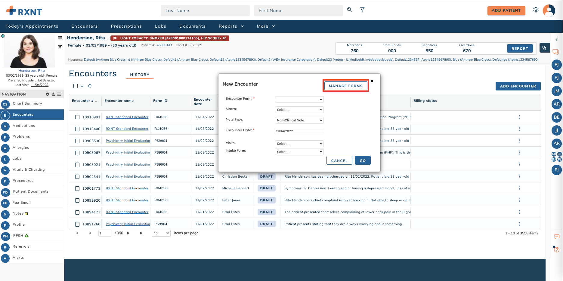 Manage Smart Forms – RXNT Help Center