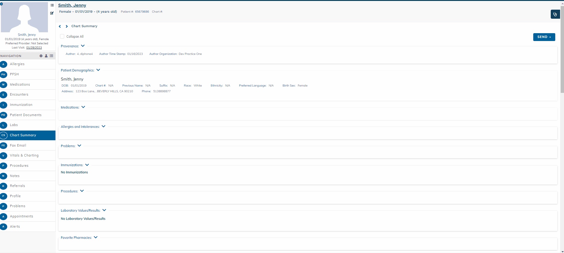 Chart Summary – RXNT Help Center
