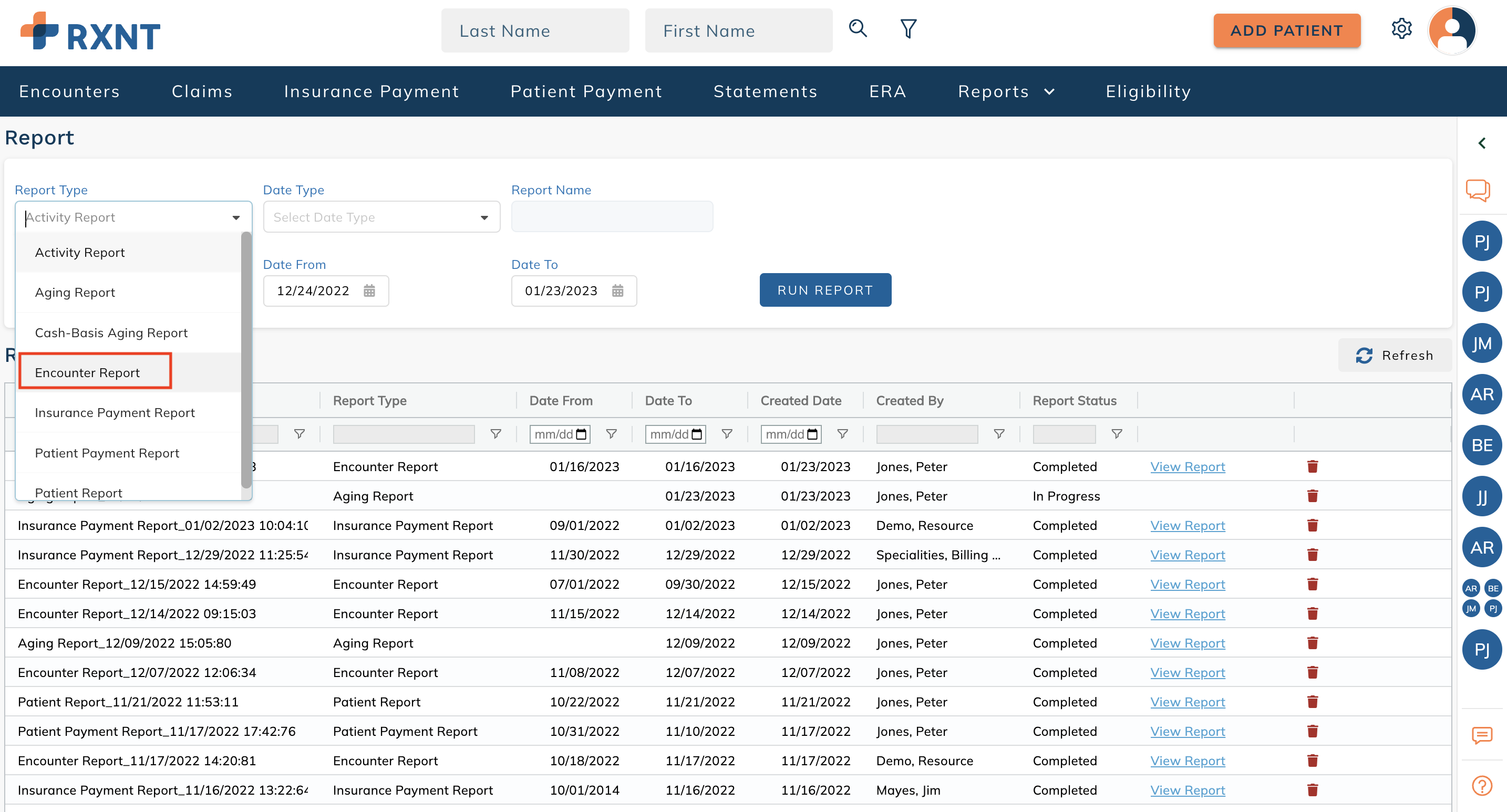 Run Billing Reports - Custom Report Module – RXNT Client Resolution Center