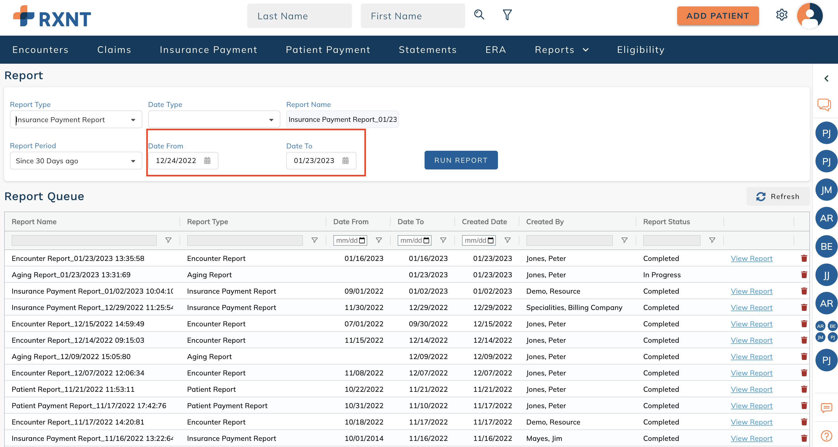 Run Billing Reports - Custom Report Module – RXNT Client Resolution Center