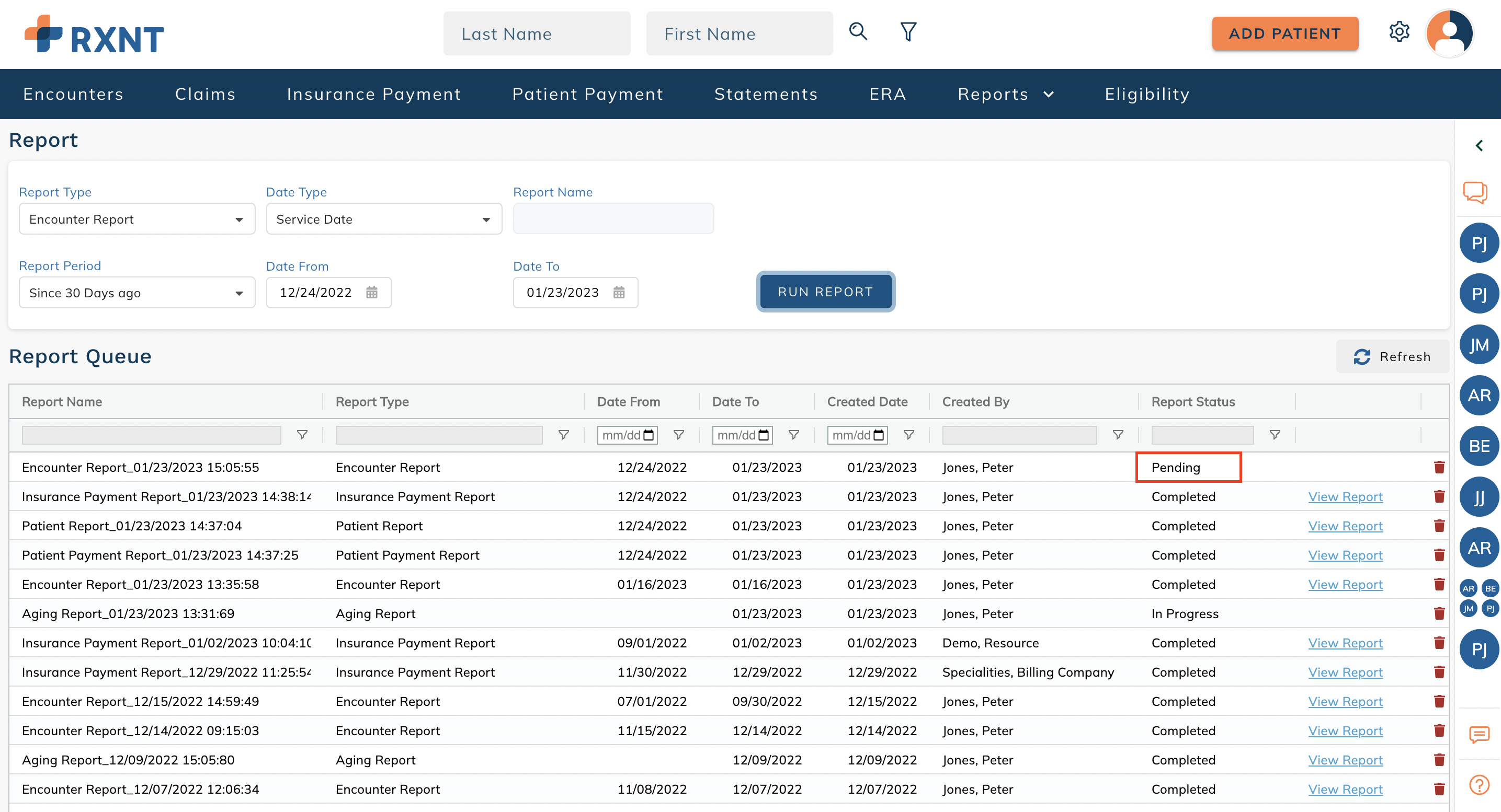 Run Billing Reports - Custom Report Module – RXNT Client Resolution Center