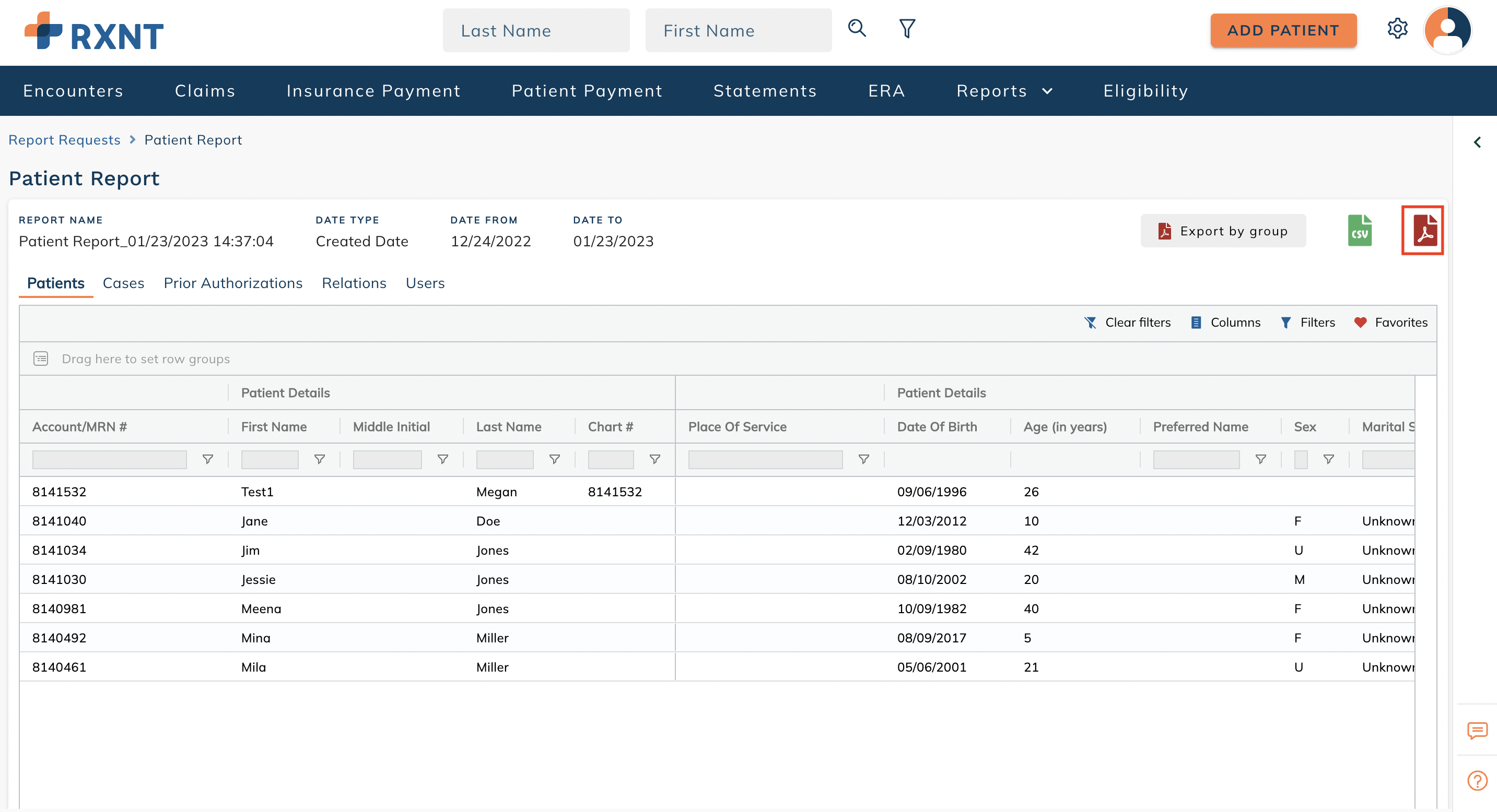 Run Billing Reports - Custom Report Module – RXNT Help Center