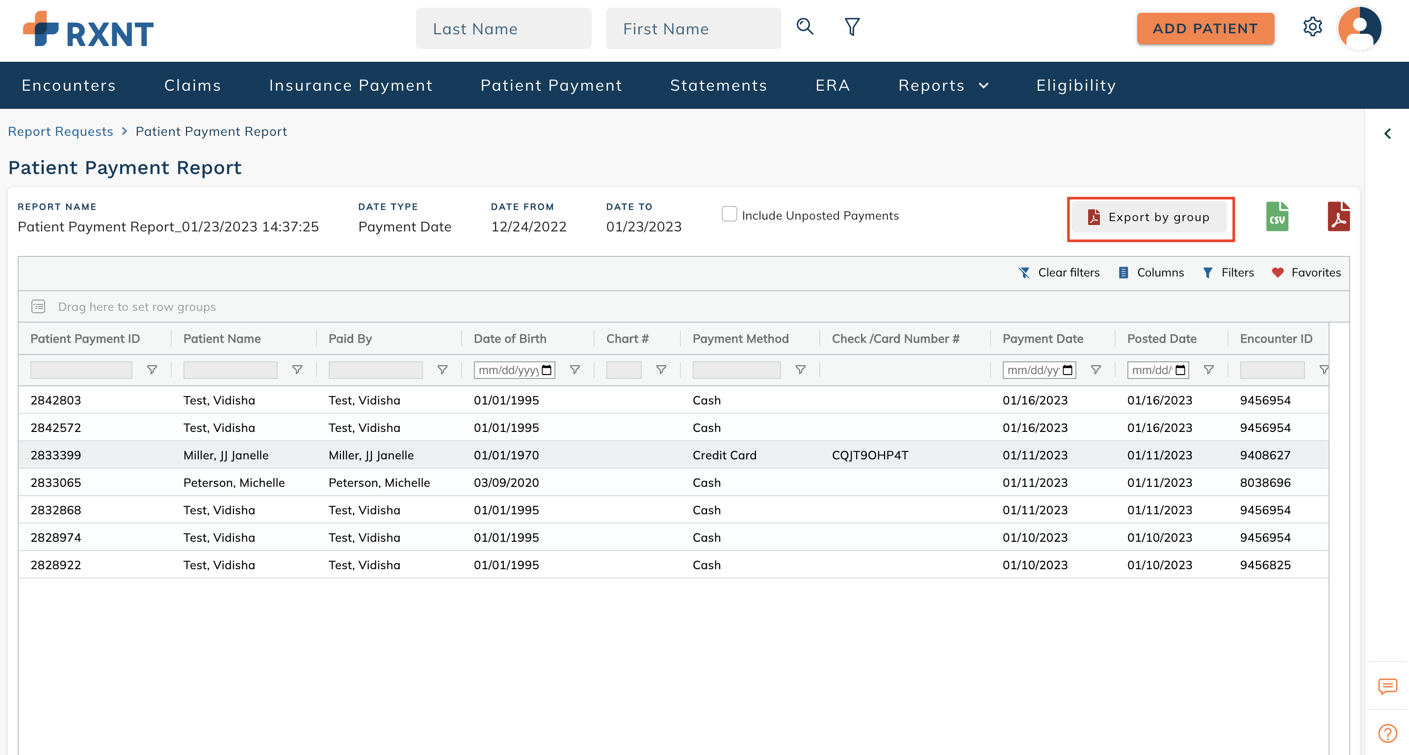 Run Billing Reports - Custom Report Module – RXNT Help Center