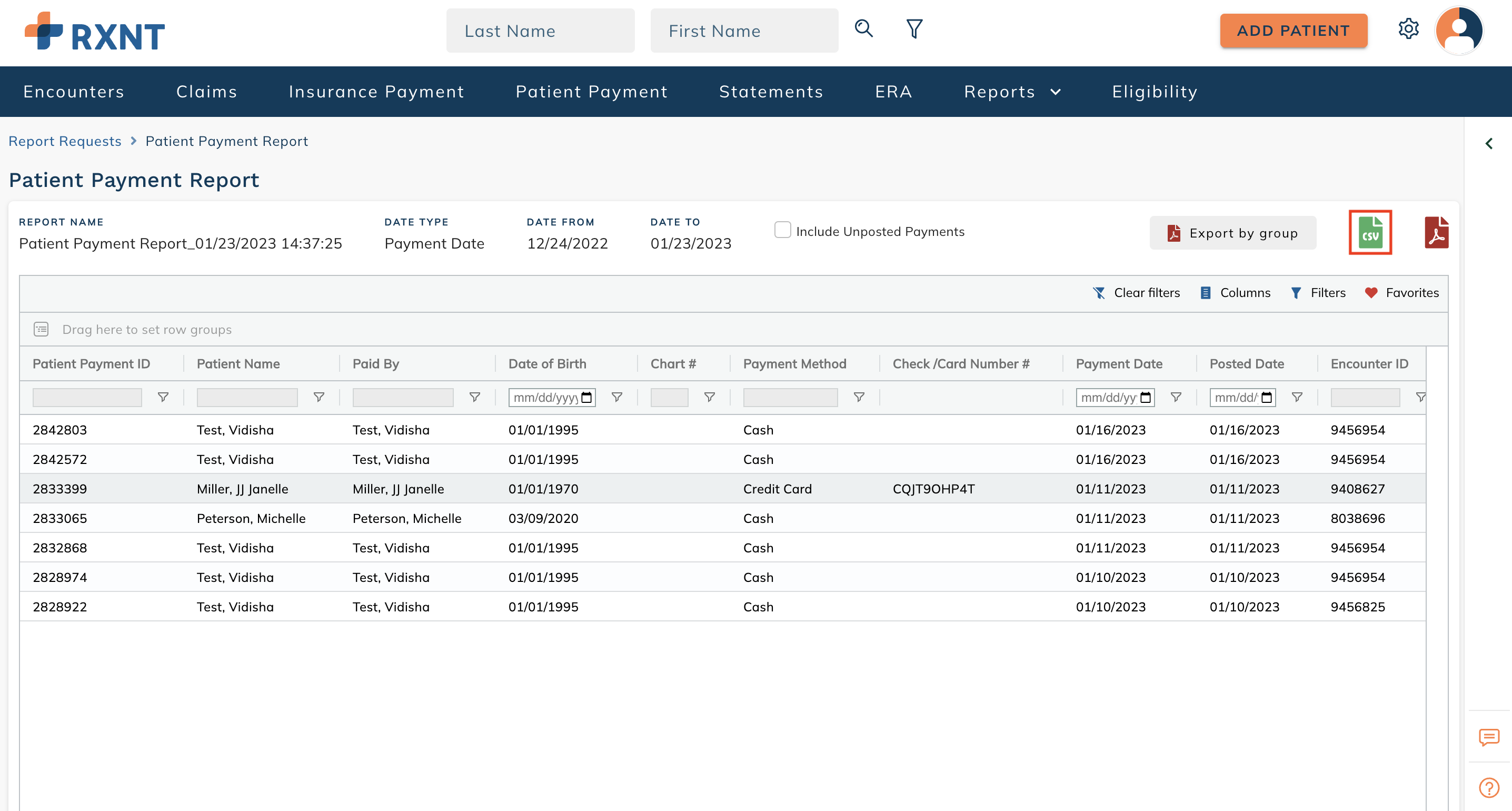 Run Billing Reports - Custom Report Module – RXNT Help Center