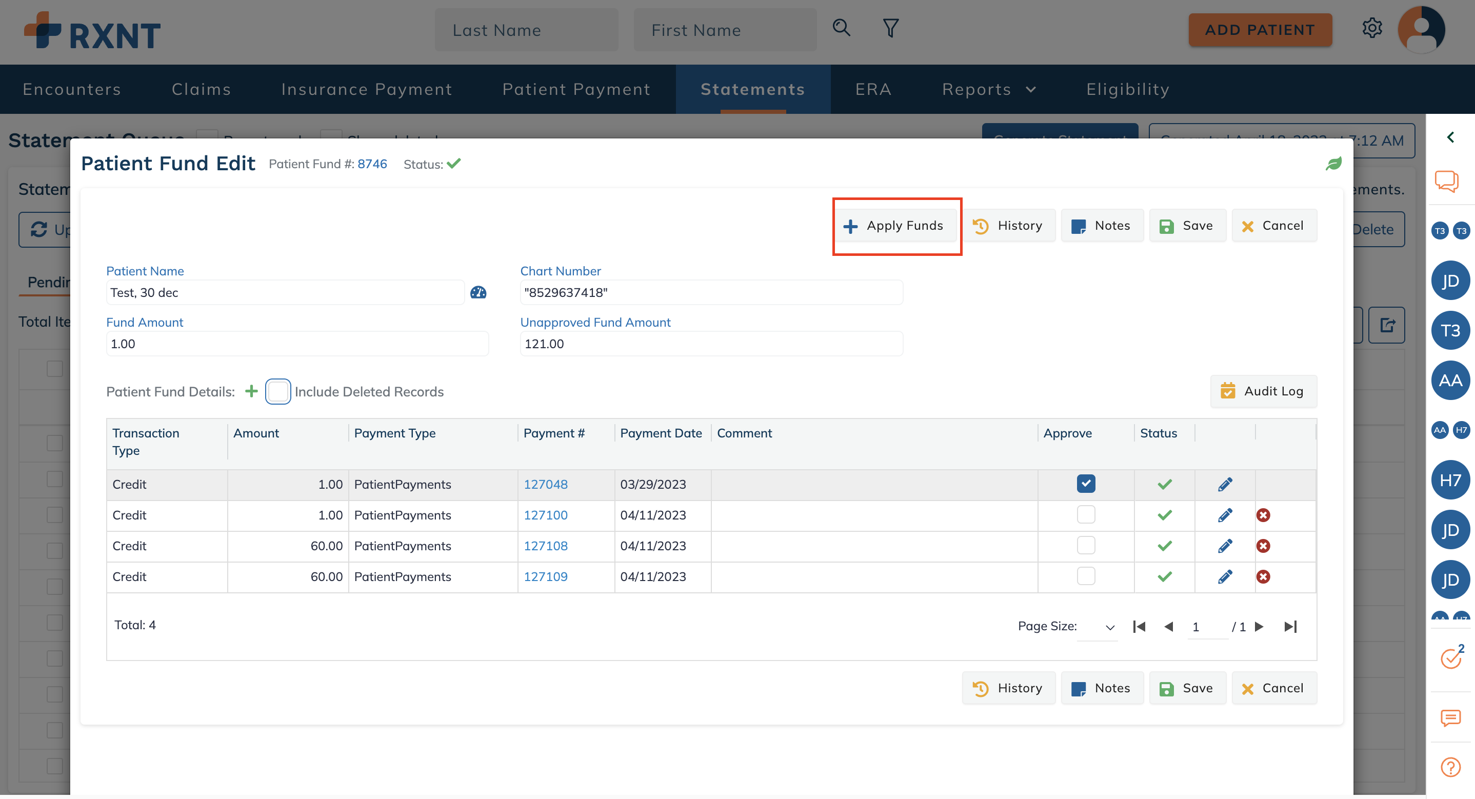 The Billing Statements Queue – RXNT Client Resolution Center