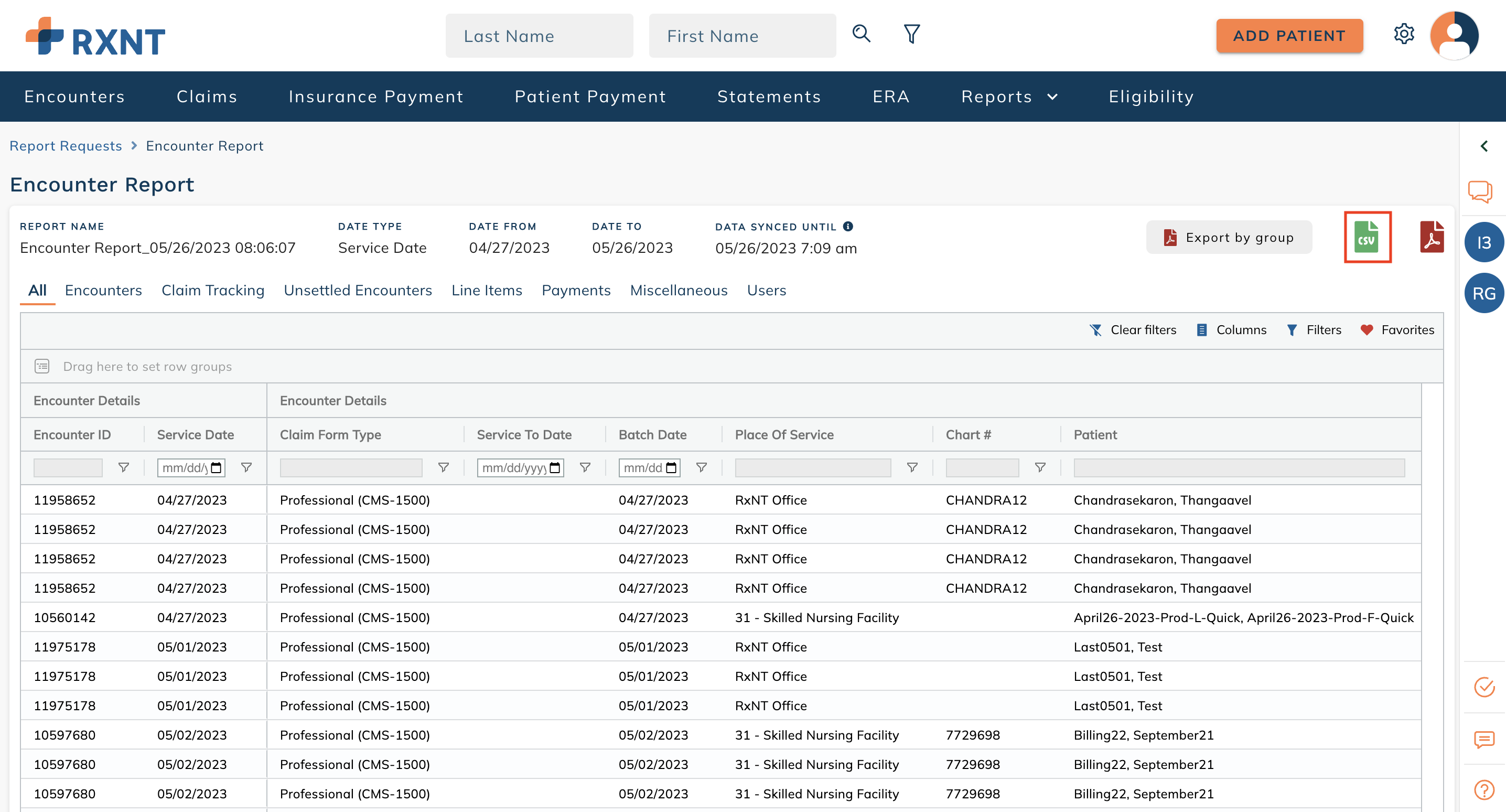 Run Billing Reports - Custom Report Module – RXNT Help Center
