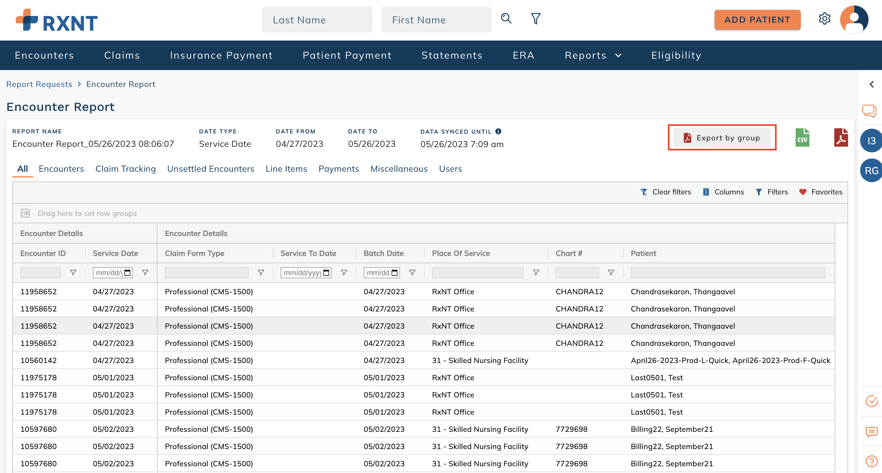 Run Billing Reports - Custom Report Module – RXNT Help Center