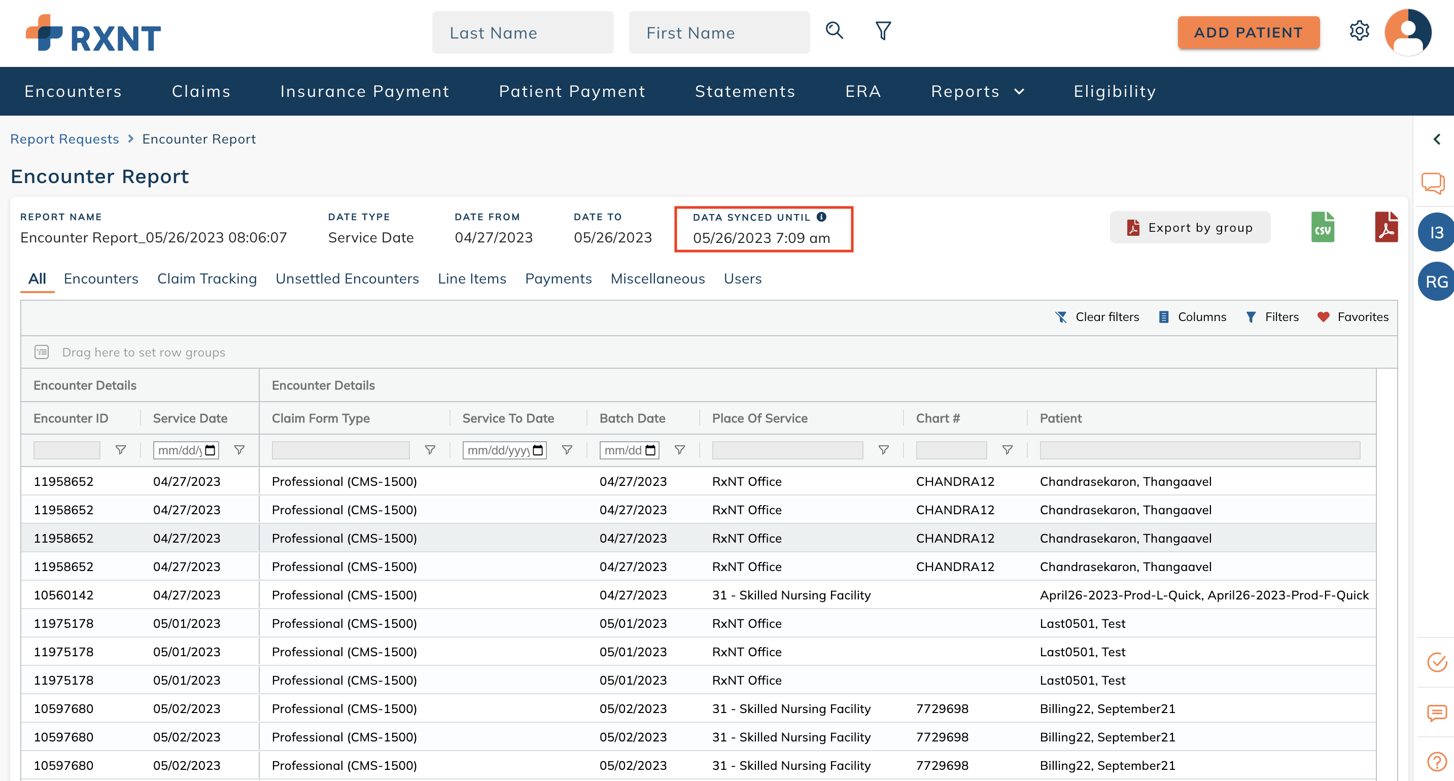 Run Billing Reports - Custom Report Module – RXNT Help Center