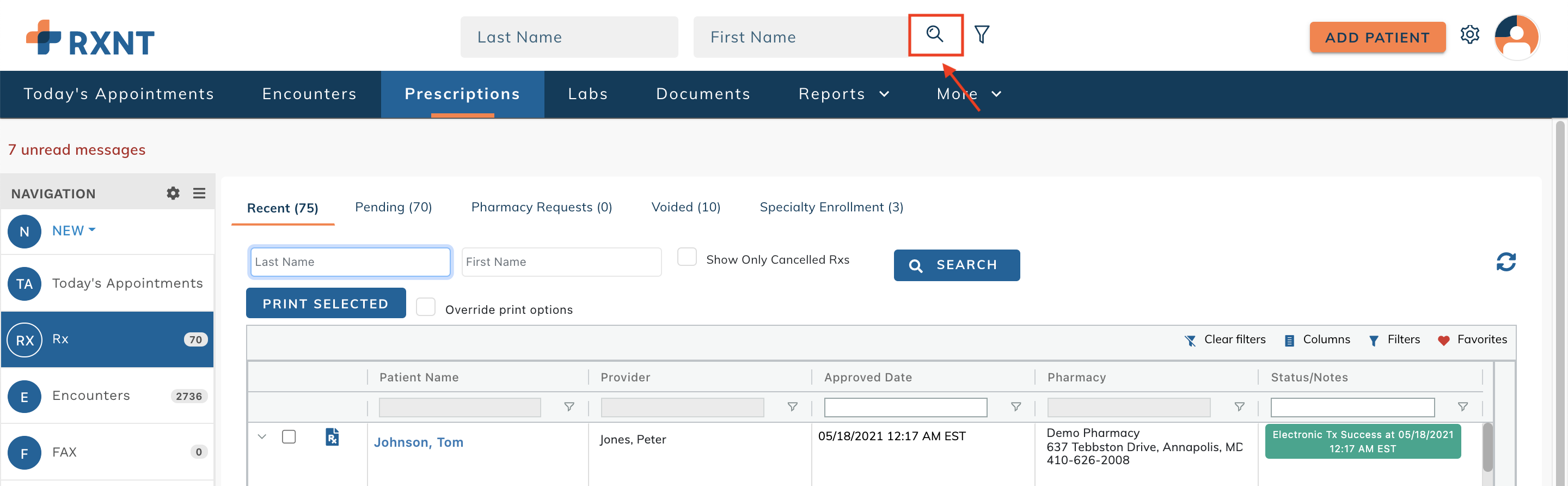 Add and Search Patients using all RXNT Solutions – RXNT Help Center