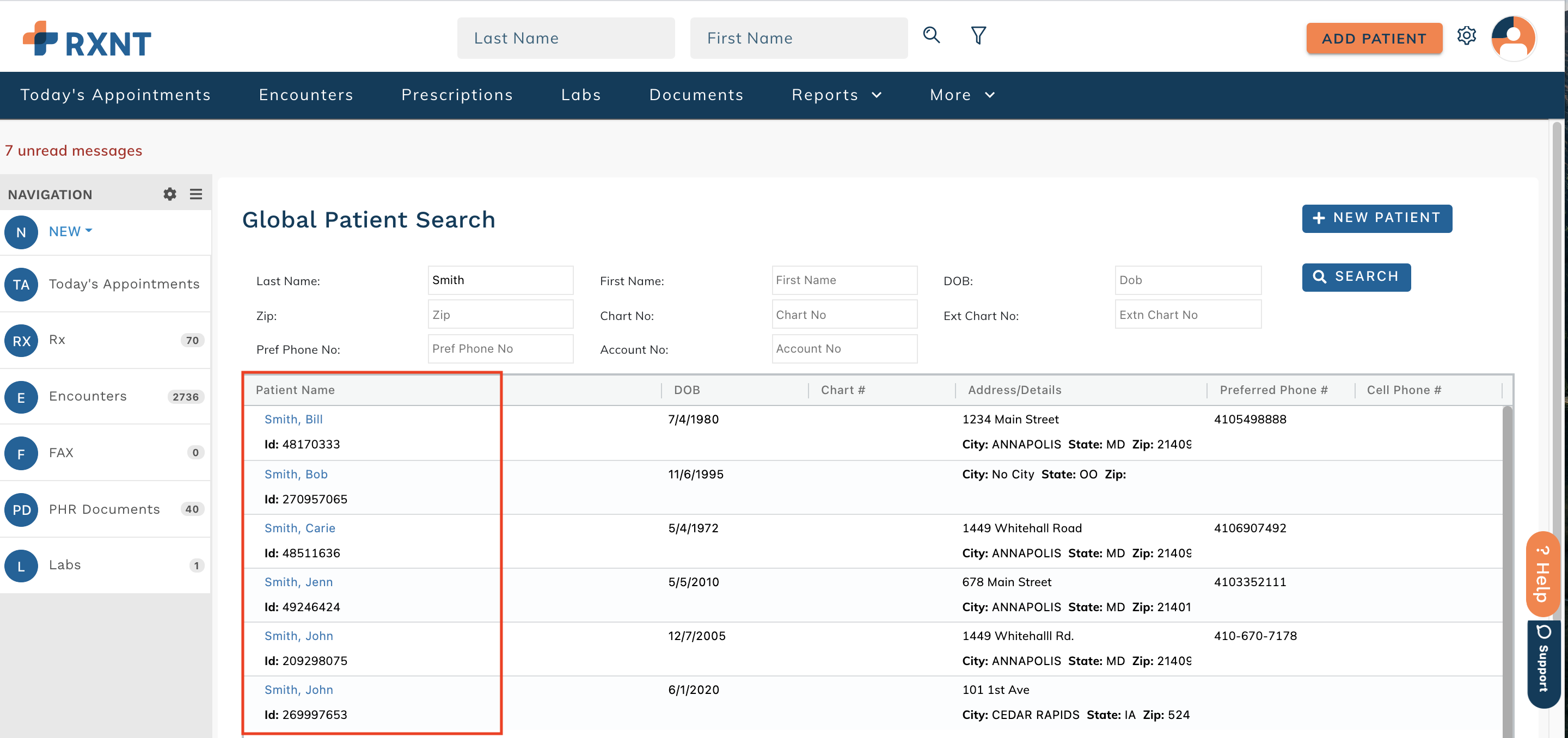 Add and Search Patients using all RXNT Solutions – RXNT Help Center