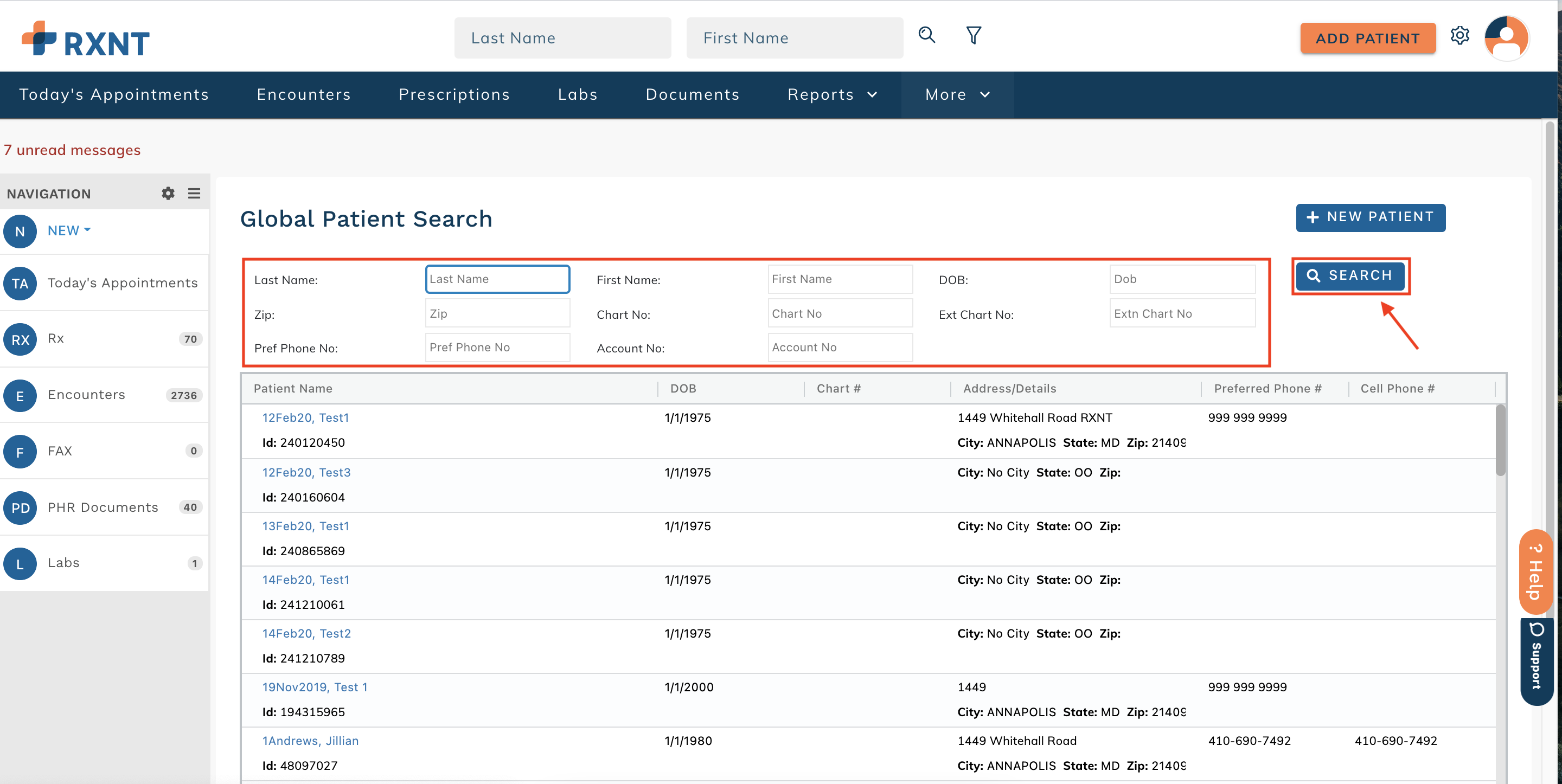 Add and Search Patients using all RXNT Solutions – RXNT Help Center