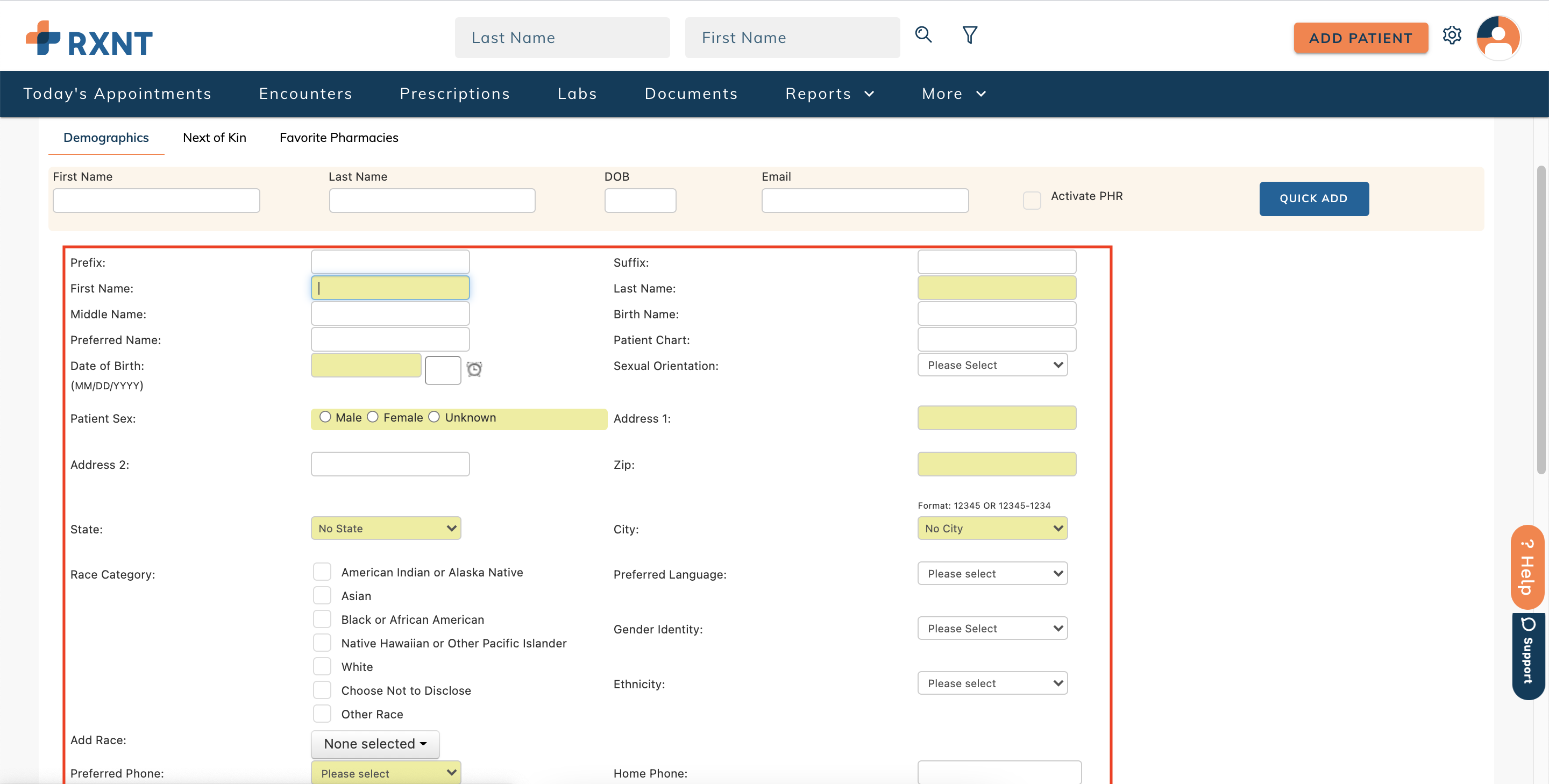 Add and Search Patients using all RXNT Solutions – RXNT Help Center