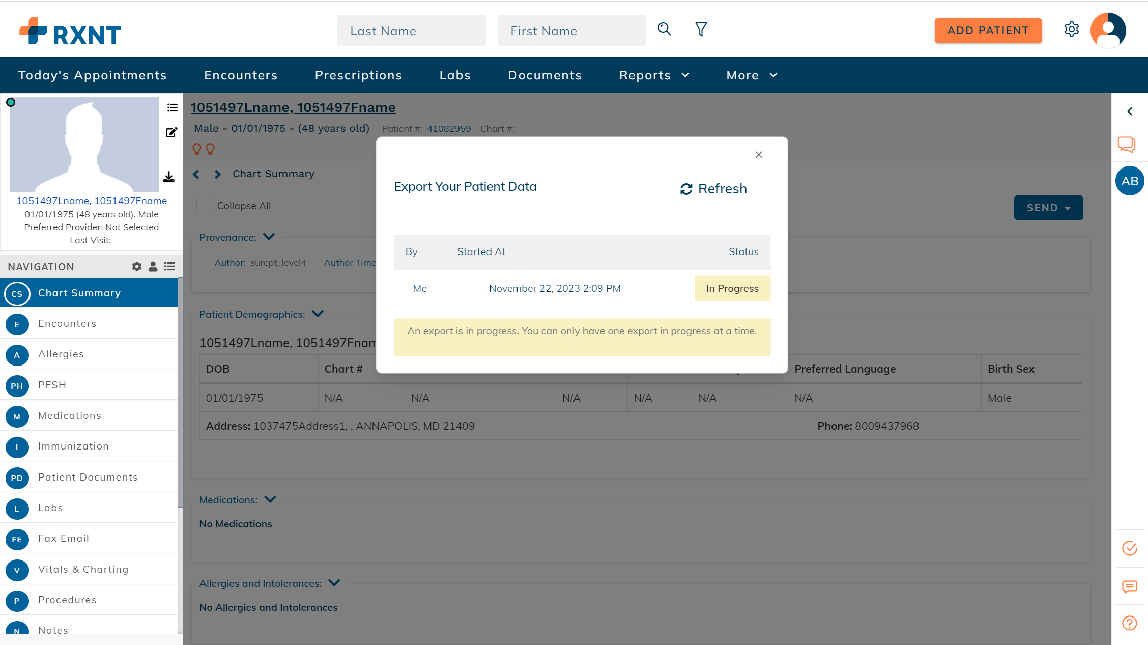 Electronic Health Information Export Guide – RXNT Help Center