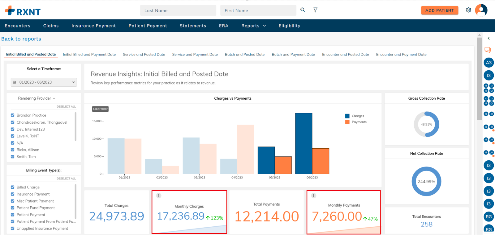 Advanced Reporting - Revenue Insights – RXNT Help Center