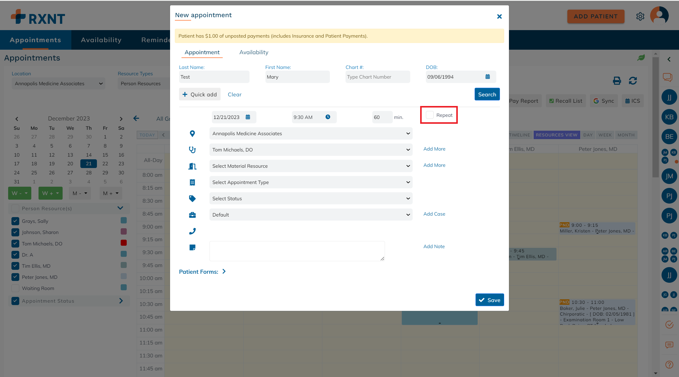 Appointment Management – RXNT Help Center