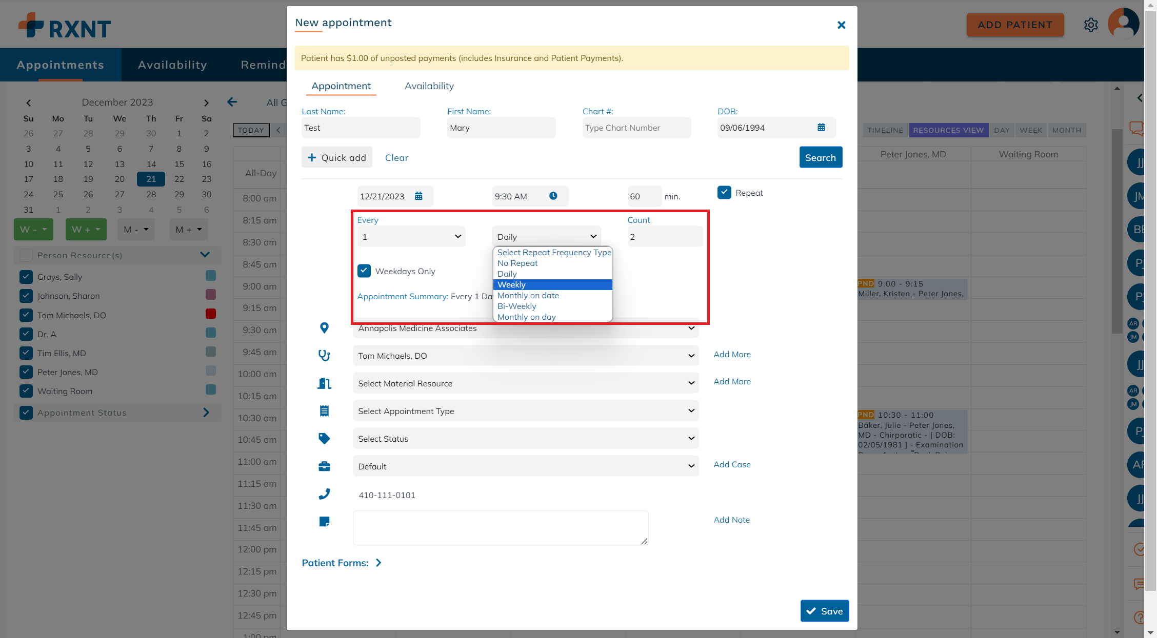 Appointment Management – RXNT Help Center