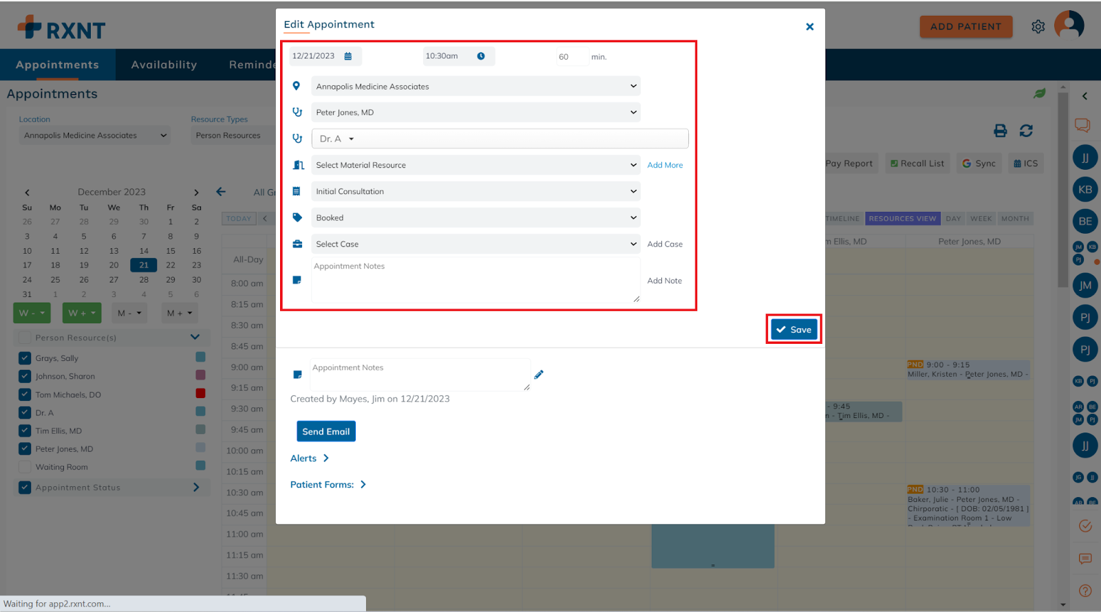 Appointment Navigation – RXNT Help Center