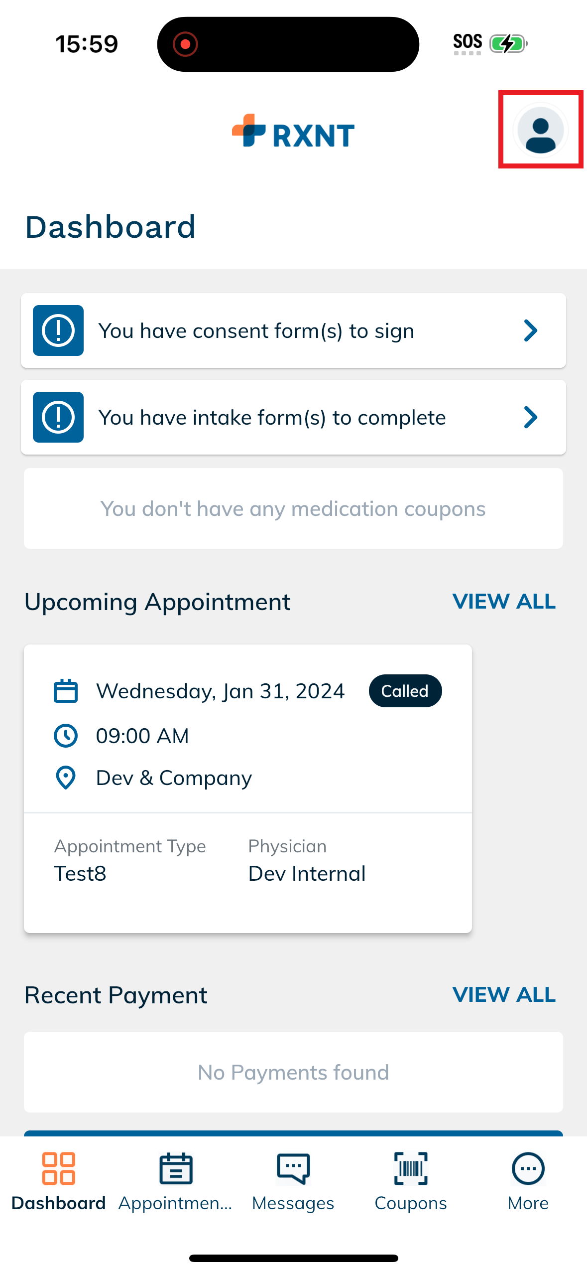 Navigate MyRXNT Dashboard – RXNT Help Center