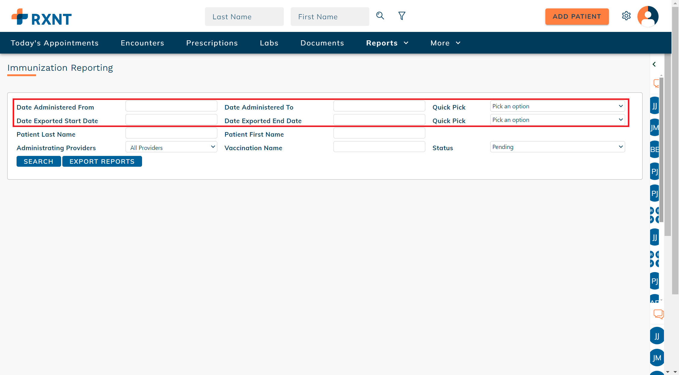 EHR Reports – RXNT Help Center