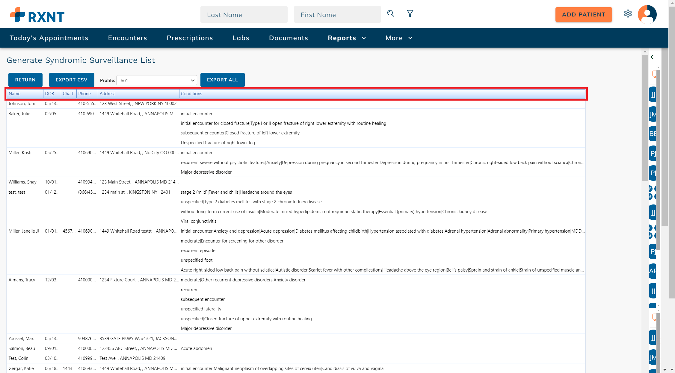 EHR Reports – RXNT Help Center