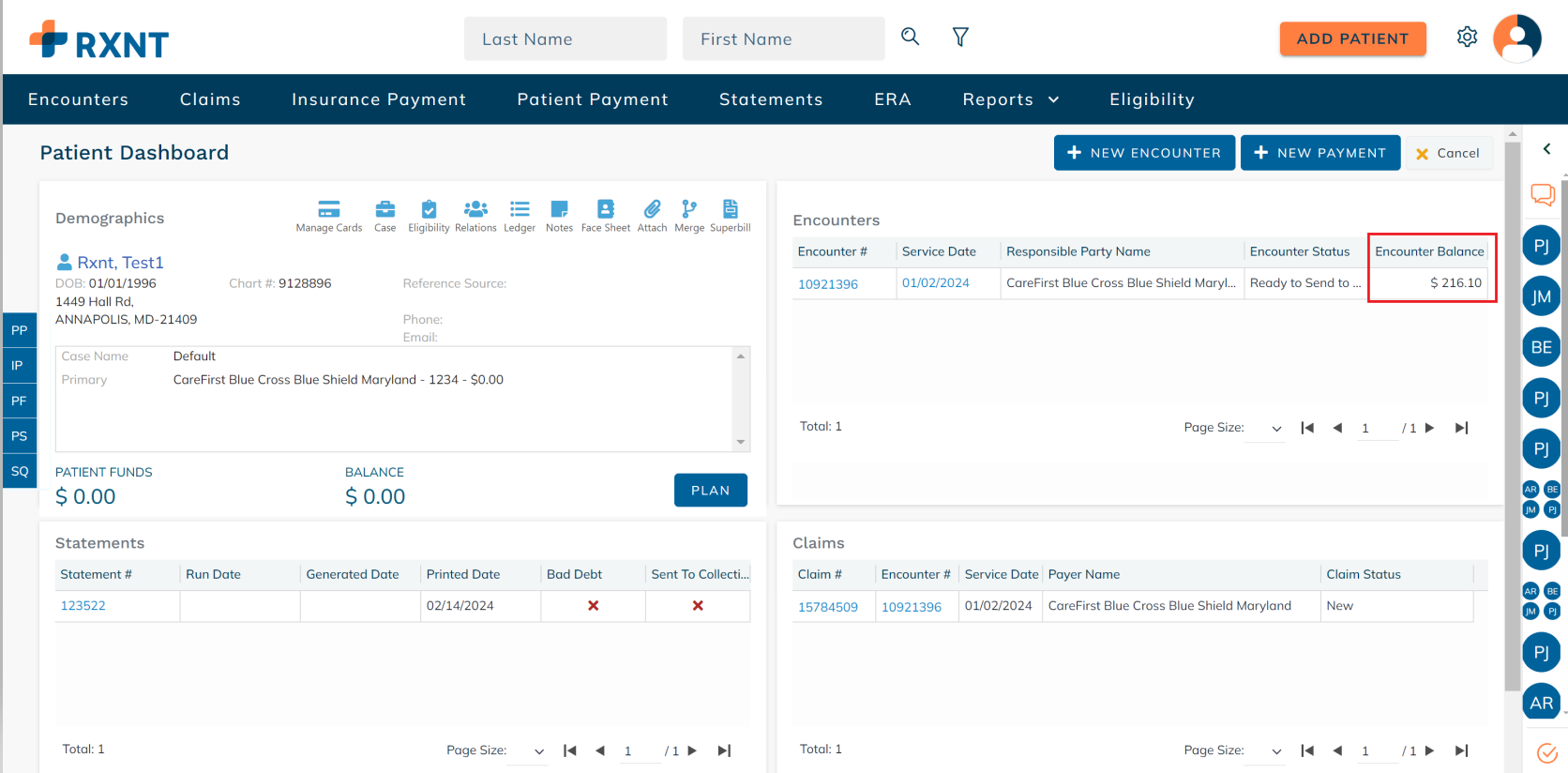 Billing Patient Dashboard – RXNT Help Center