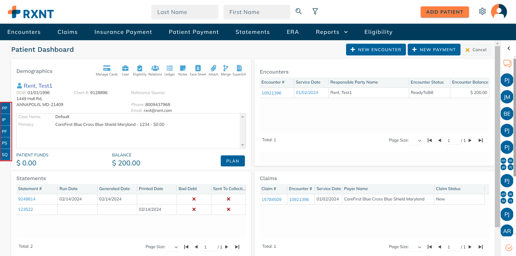 Billing Patient Dashboard – RXNT Help Center