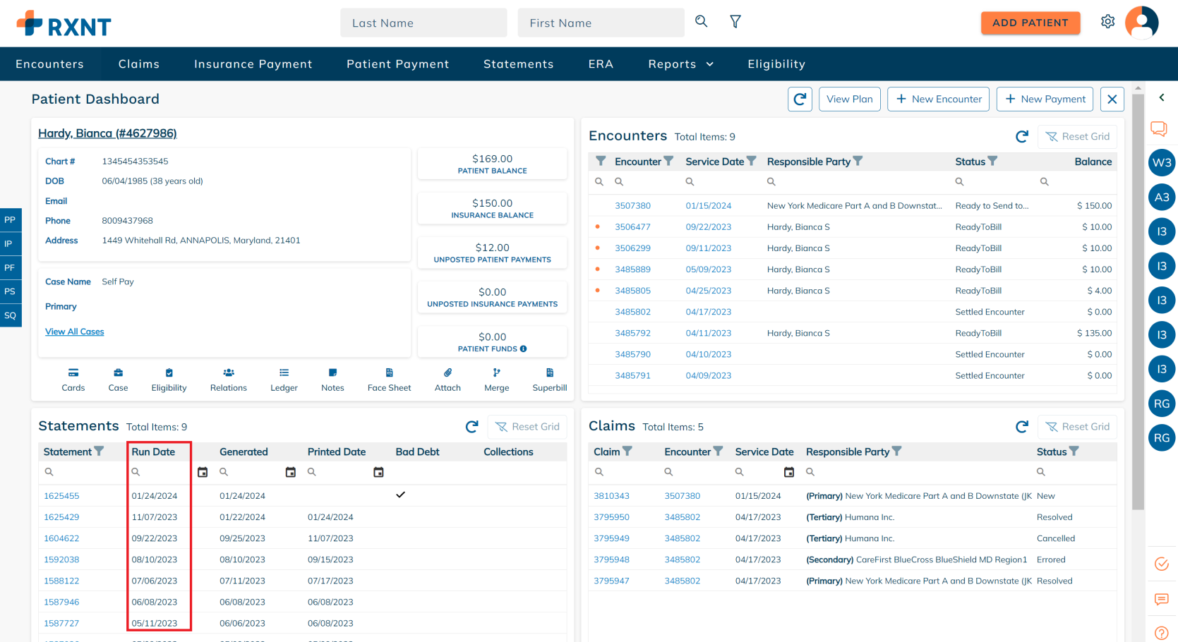 Billing Patient Dashboard – RXNT Help Center