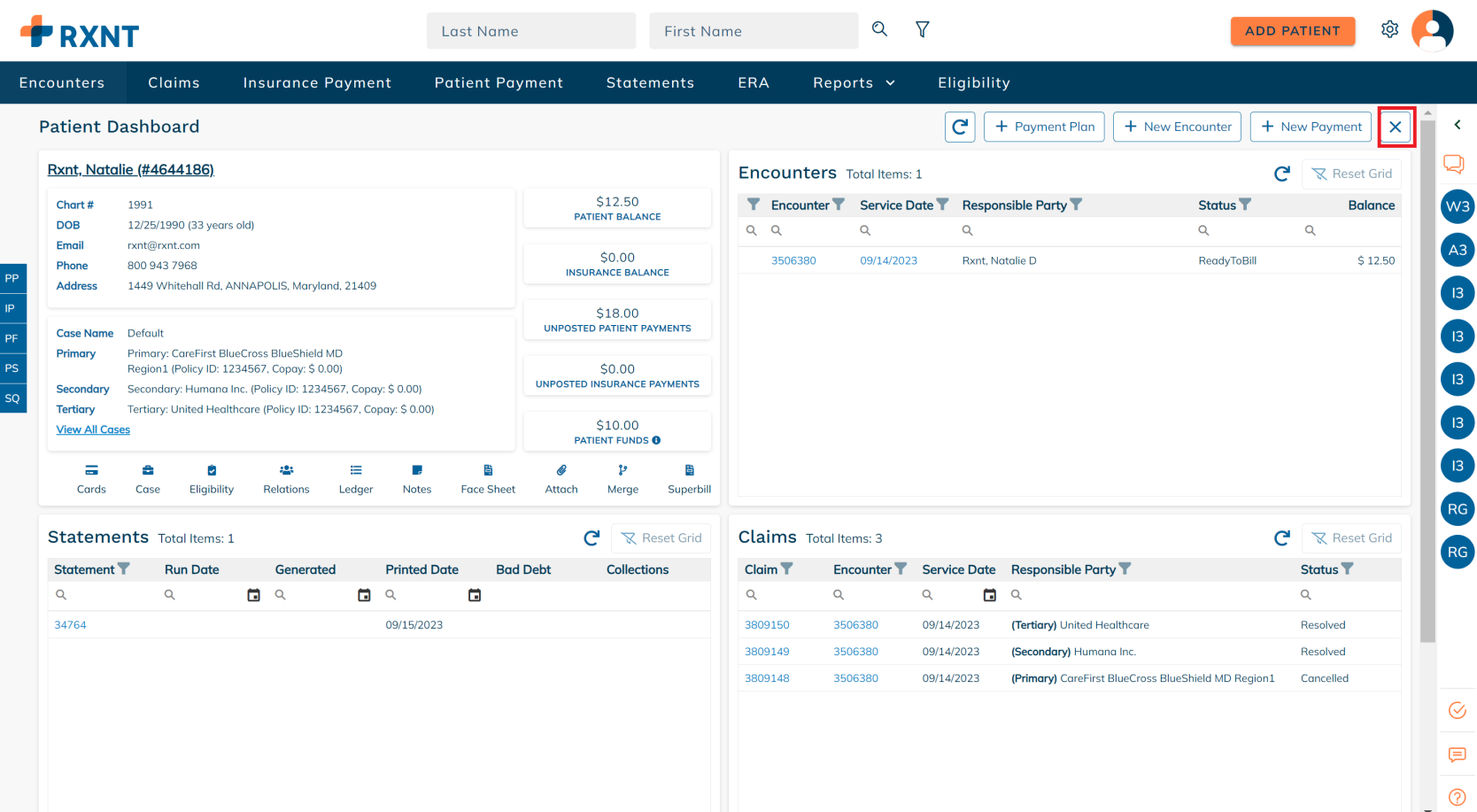 Billing Patient Dashboard – RXNT Help Center