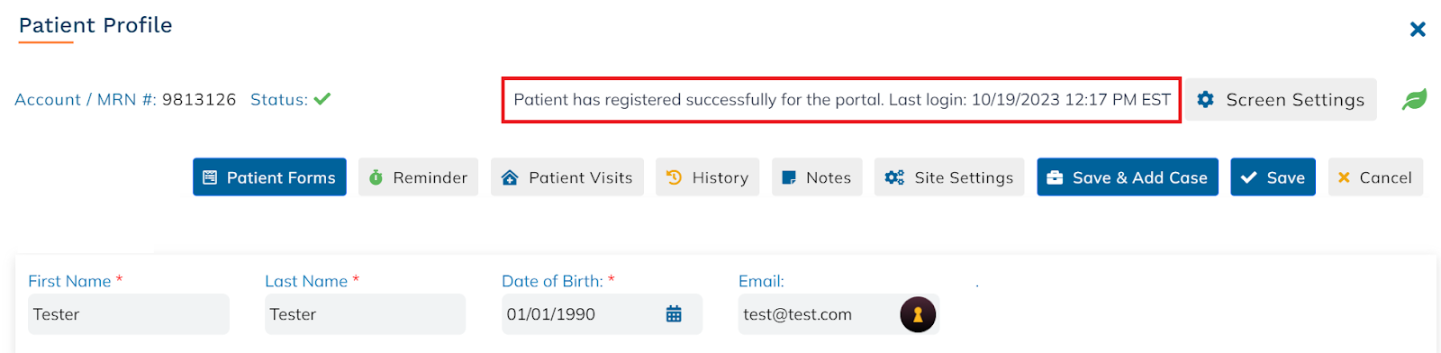 Sending Patient Portal Registration – RXNT Help Center