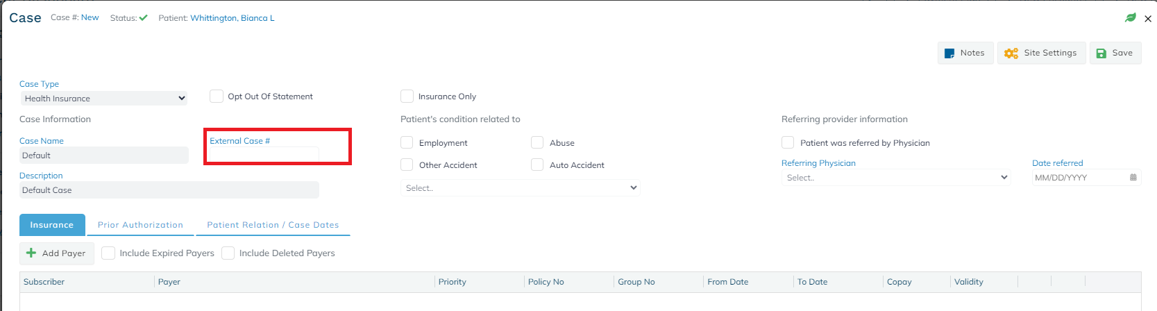 Create a Patient Case – RXNT Help Center