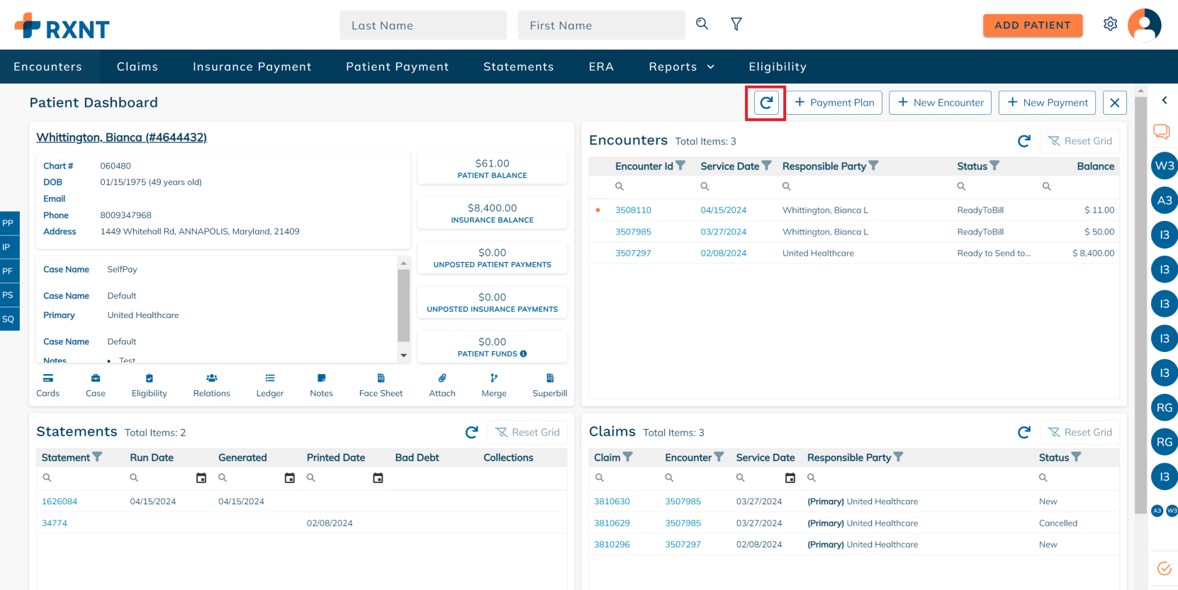 Billing Patient Dashboard – RXNT Help Center