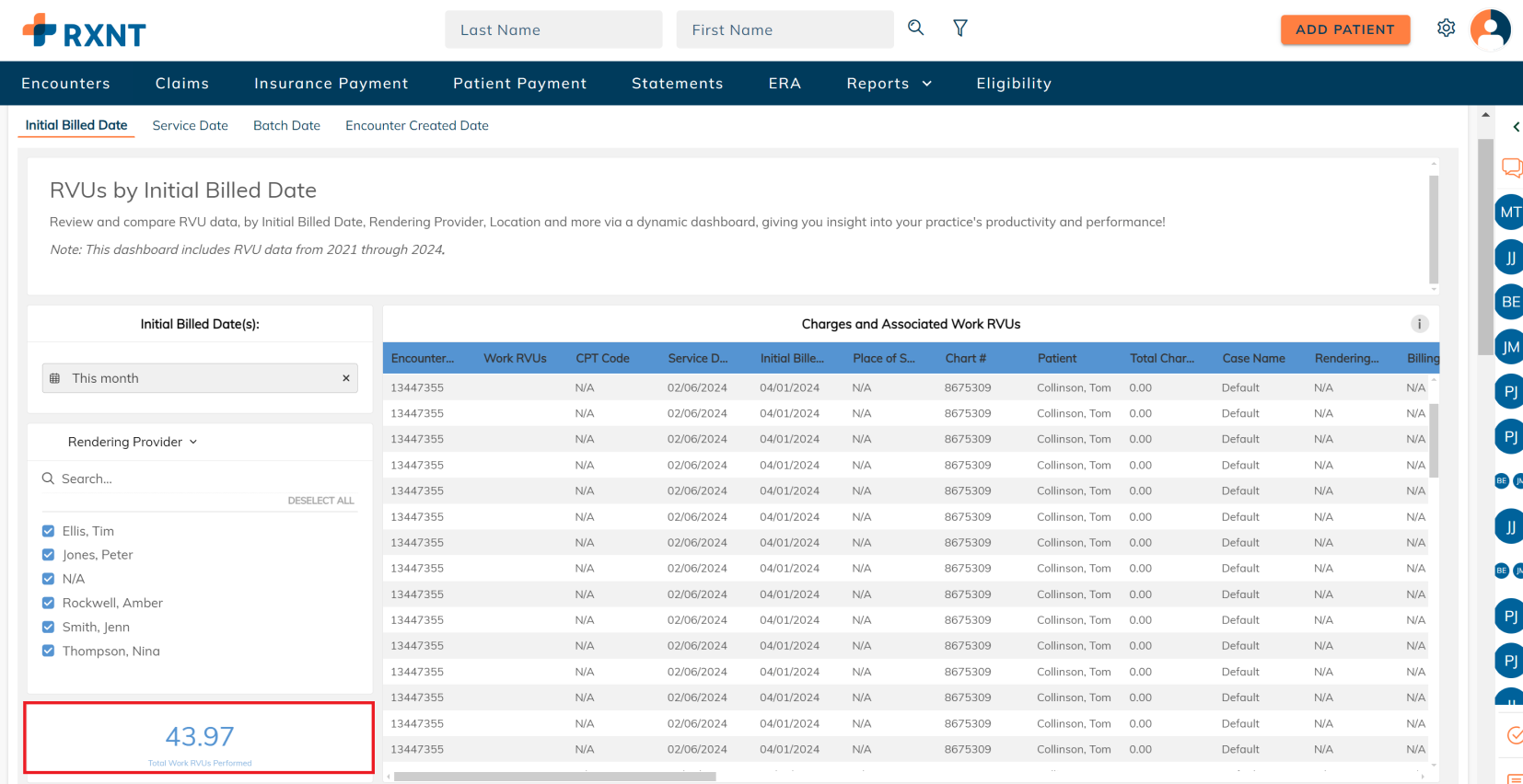 Advanced Reporting - RVUs – RXNT Help Center