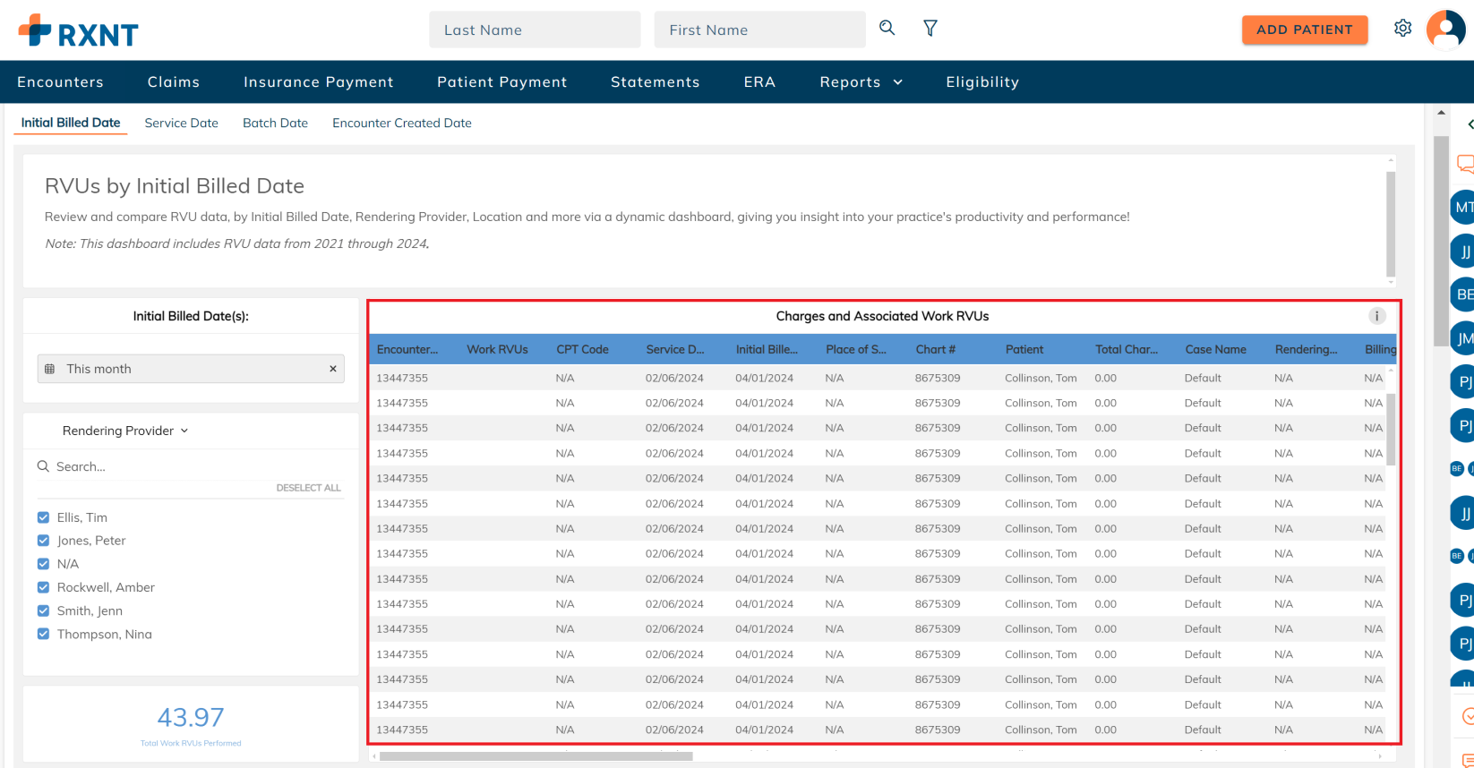 Advanced Reporting - RVUs – RXNT Help Center