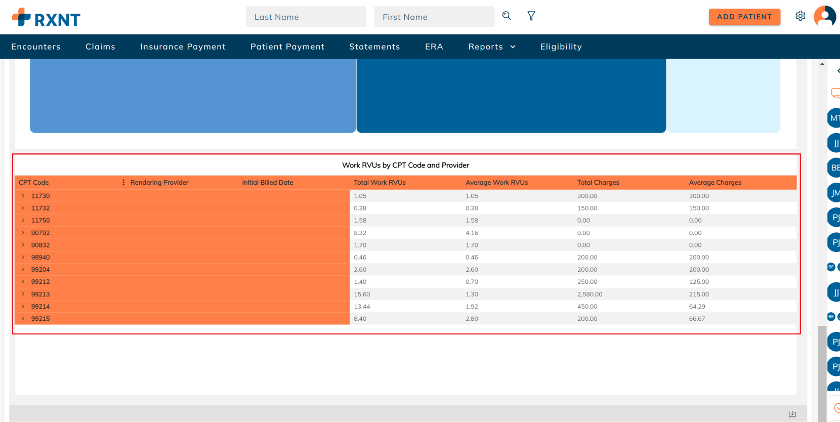 Advanced Reporting - RVUs – RXNT Help Center