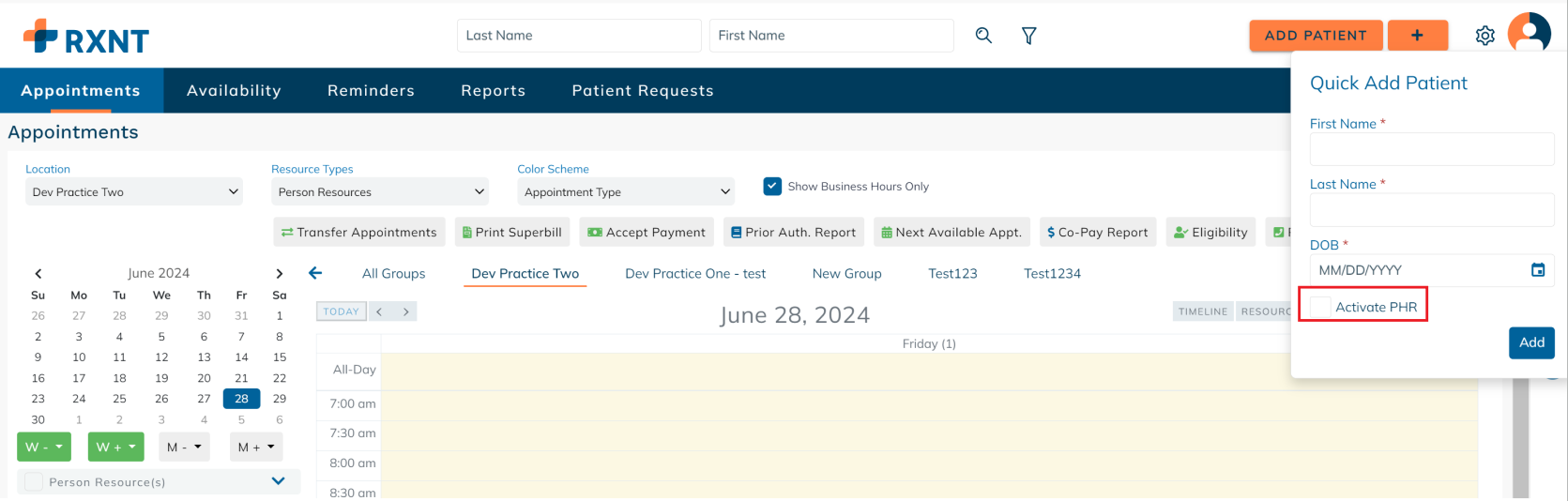 Add and Search Patients using all RXNT Solutions – RXNT Help Center