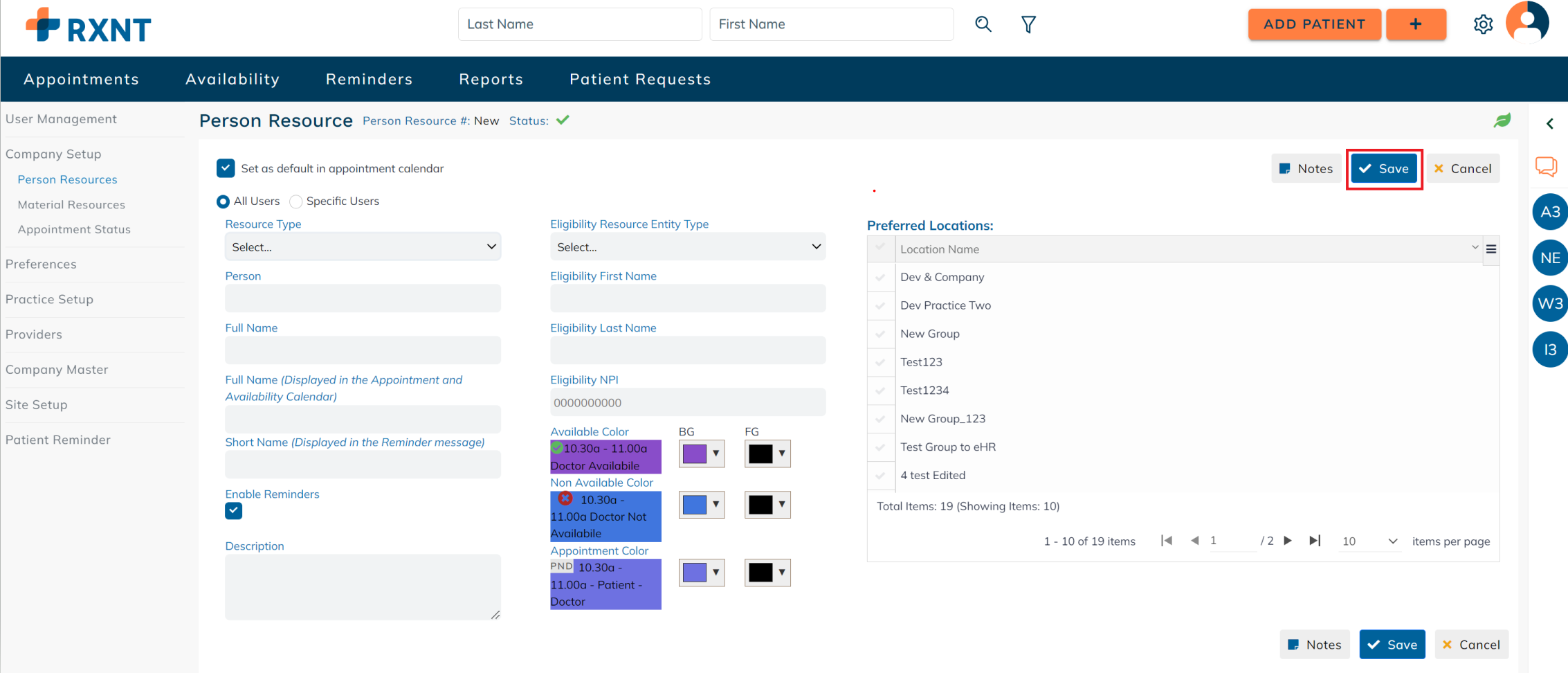 Person Resource Setup – RXNT Help Center