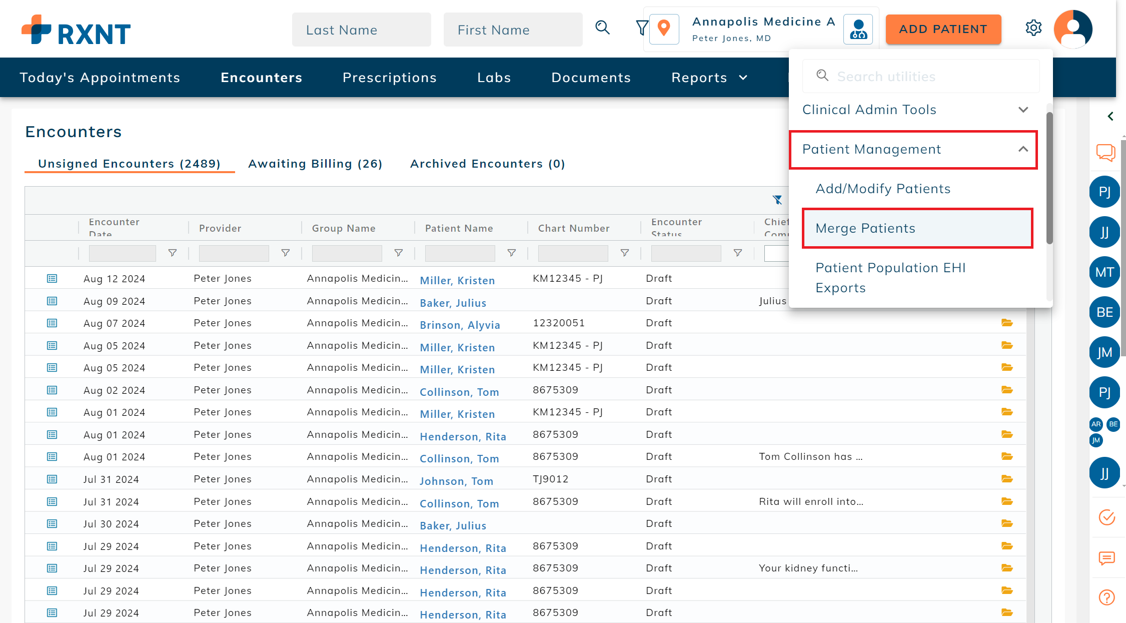 EHR Patient Management – RXNT Help Center
