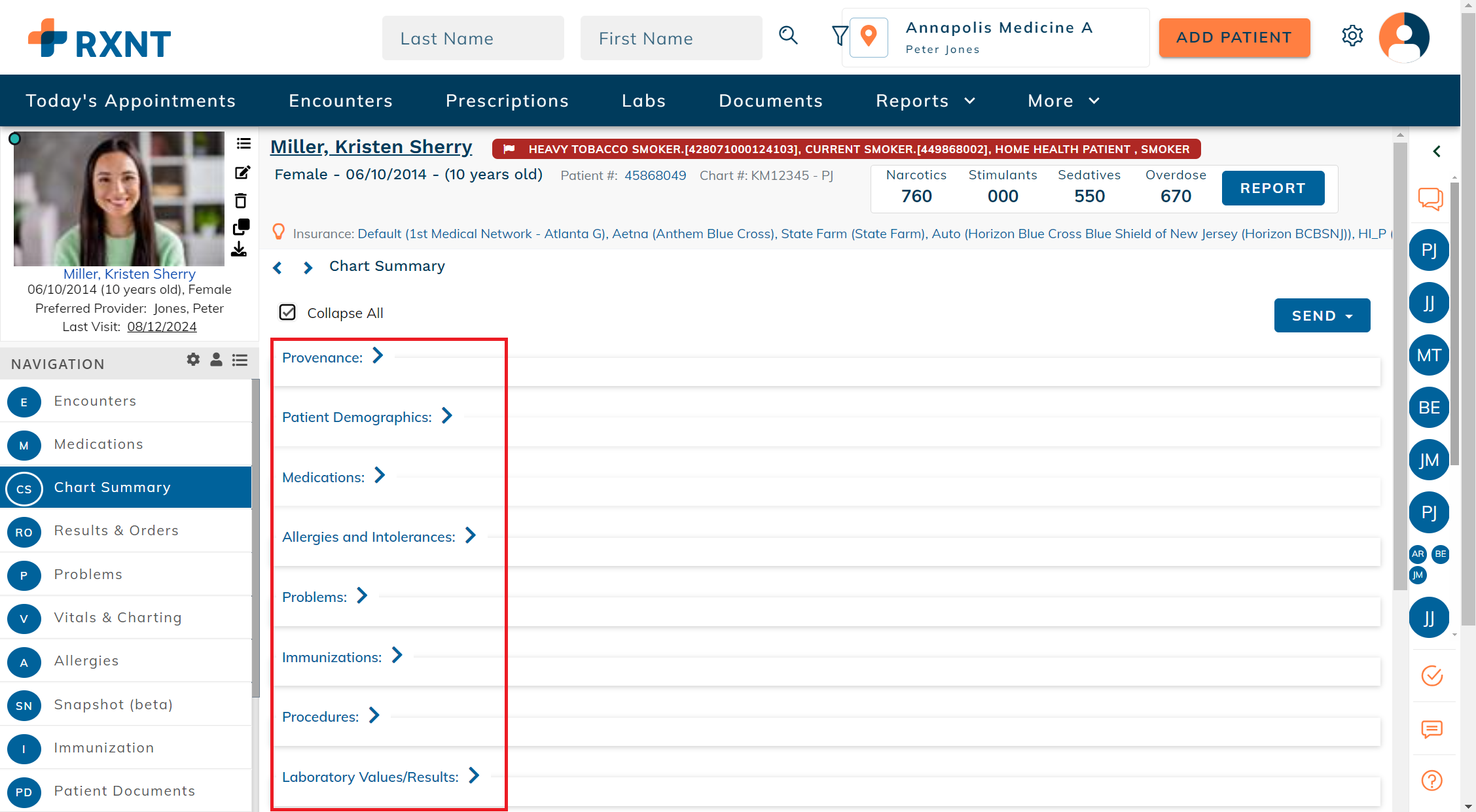 Chart Summary – RXNT Help Center