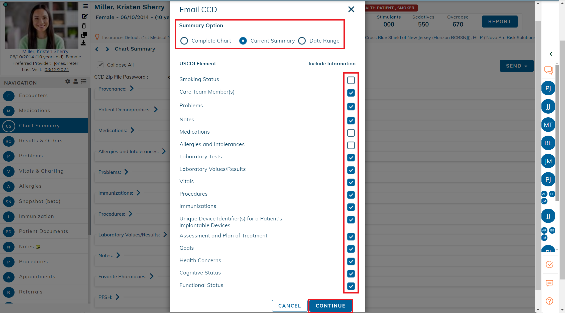 Chart Summary – RXNT Help Center