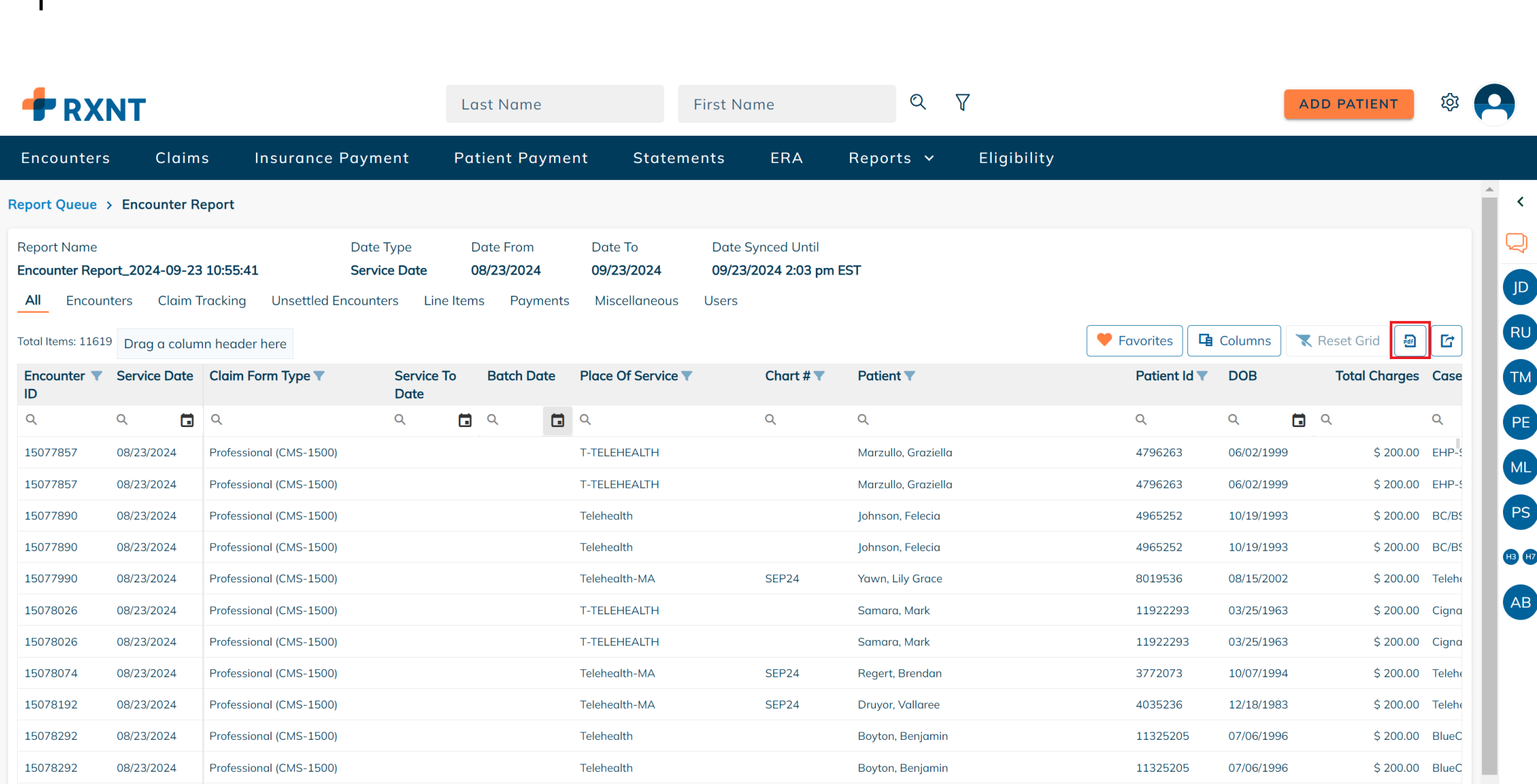 Run Billing Reports - Custom Report Module – RXNT Help Center