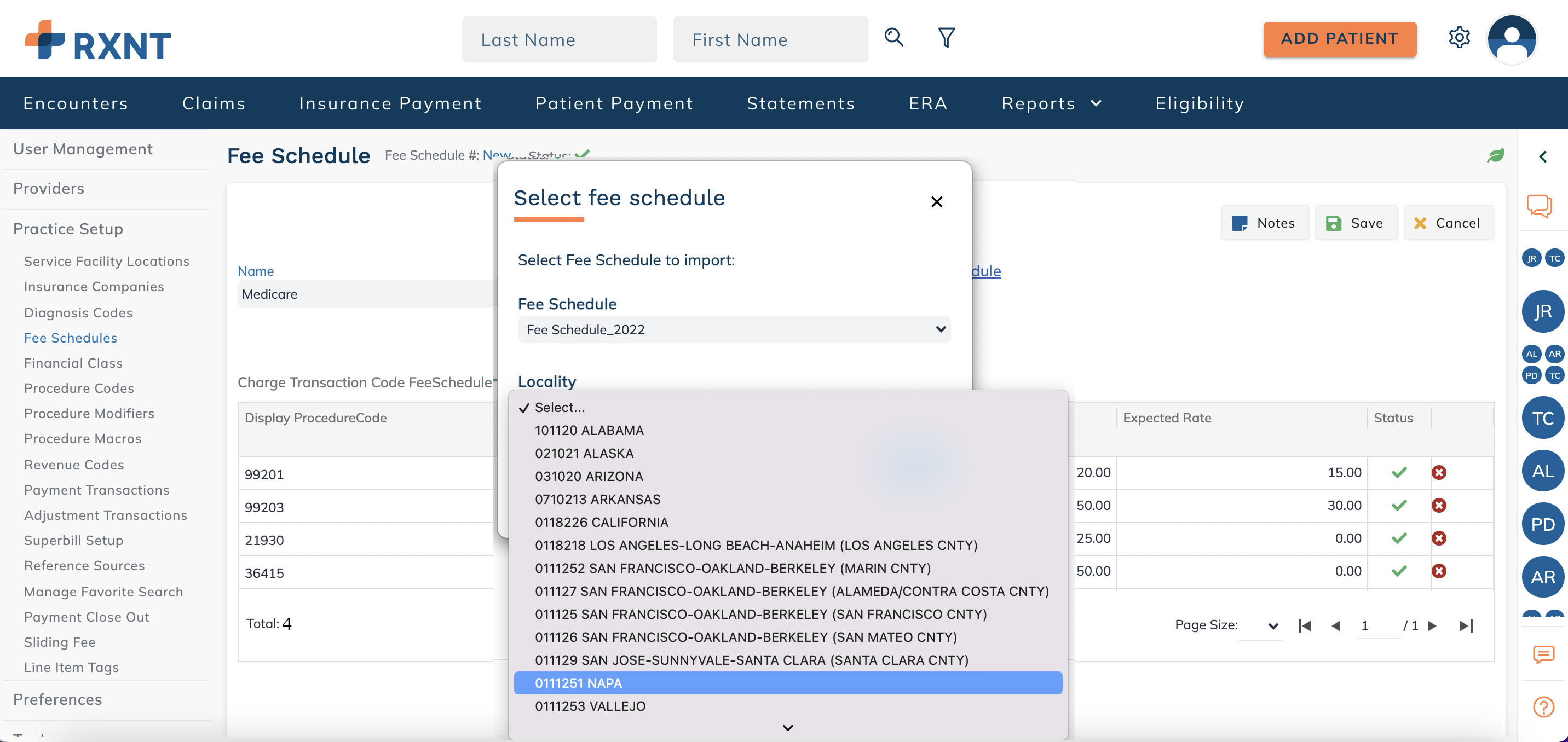 CMS Medicare Fee Schedule RXNT Client Resolution Center