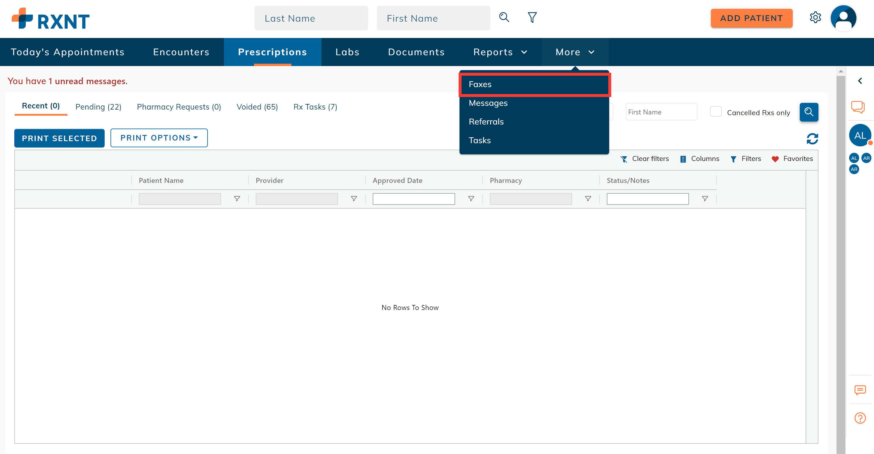 View and Send Electronic Faxes – RXNT Help Center